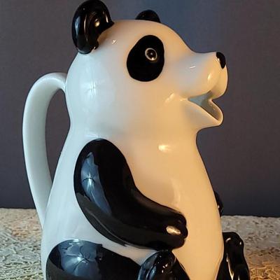 Lot 234: Ceramic Panda Pitcher | EstateSales.org