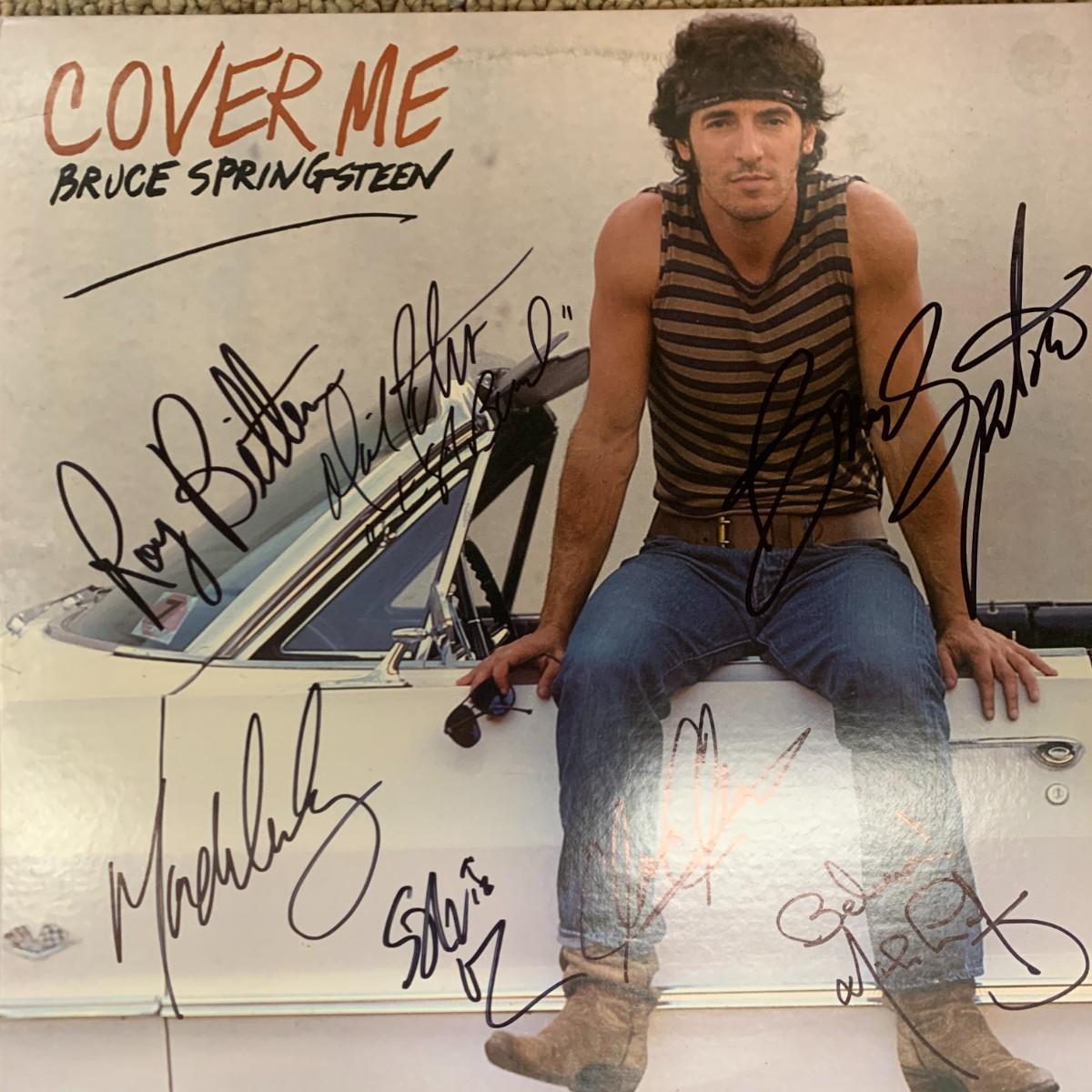 Bruce Springsteen Cover Me signed EP | EstateSales.org