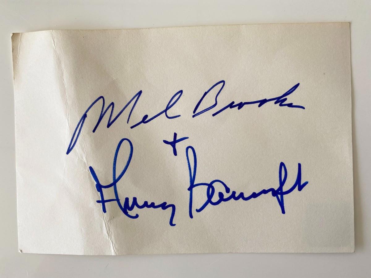 Mel Brooks and Anne Bancroft Signature Cut | EstateSales.org