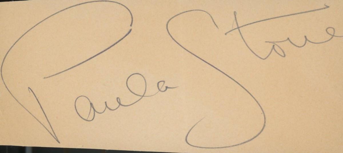 Hopalong Cassidy's Paula Stone signature cut | EstateSales.org