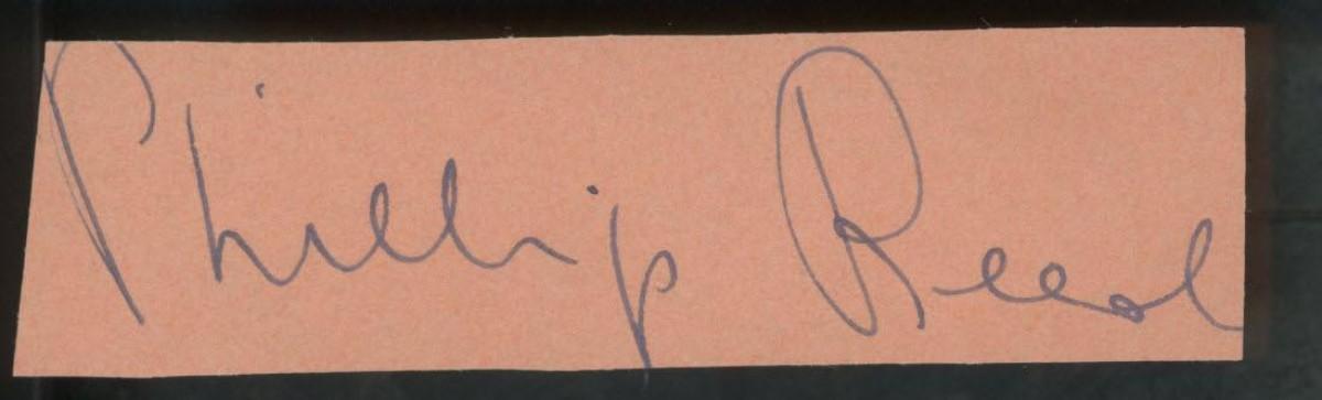 Phillip Reed signature cut | EstateSales.org