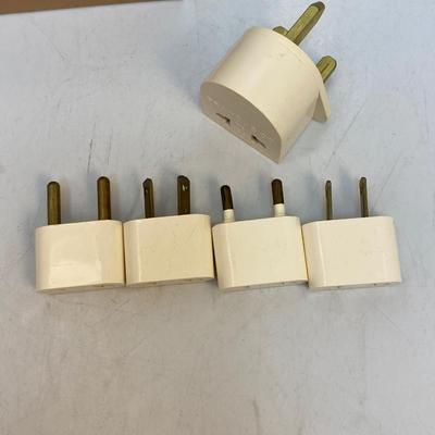 Vintage Electrical Plug Adapter Set Travel Accessories with Case ...