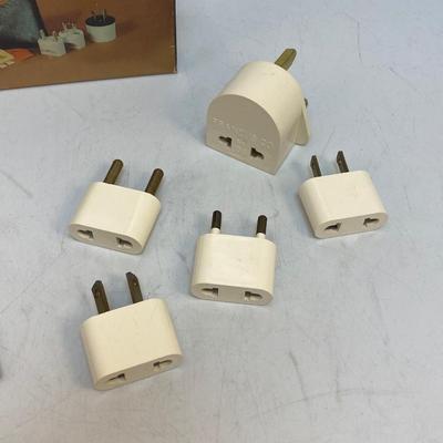 Vintage Electrical Plug Adapter Set Travel Accessories with Case ...