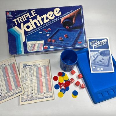 Retro Triple Yahtzee Dice Game | EstateSales.org