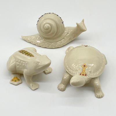 LENOX ~ Jewels Collection ~ Set Of Three (3) ~ Turtle, Snail & Frog ...