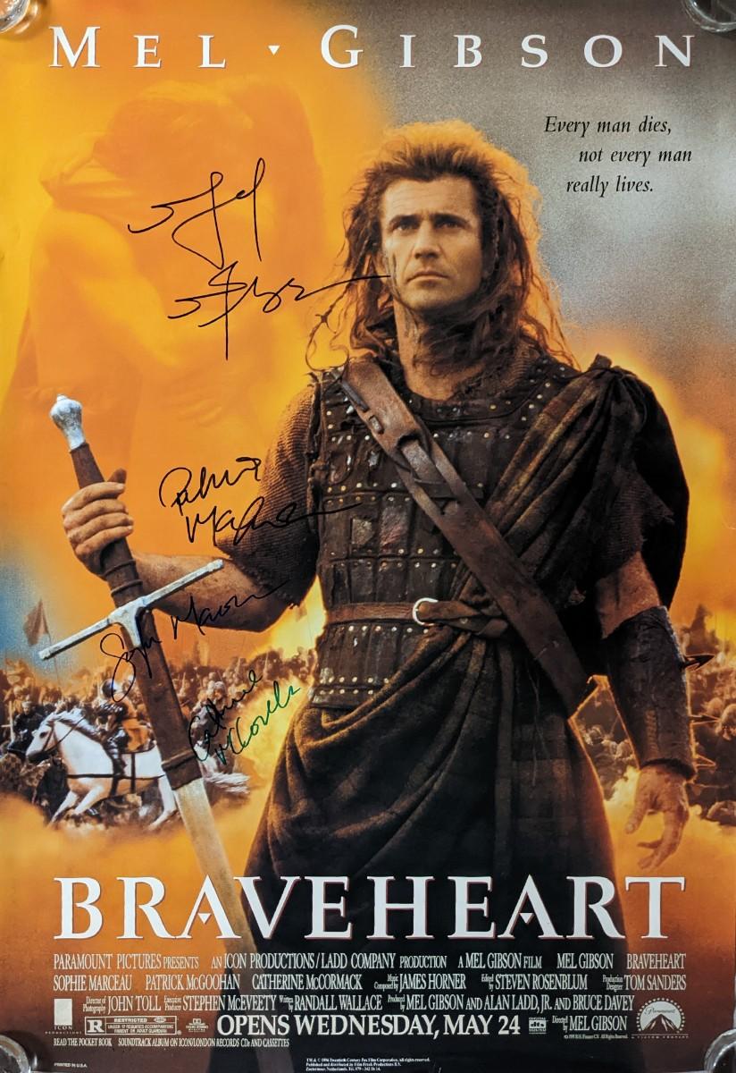 Braveheart Cast Signed Movie Poster | EstateSales.org