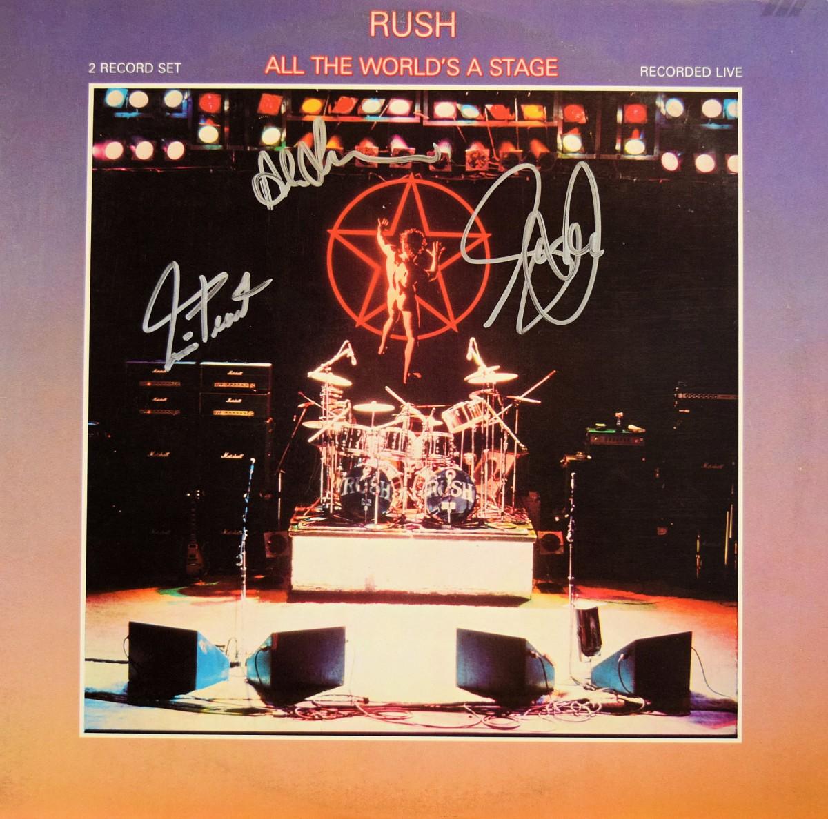 Rush signed All The World's A Stage album | EstateSales.org