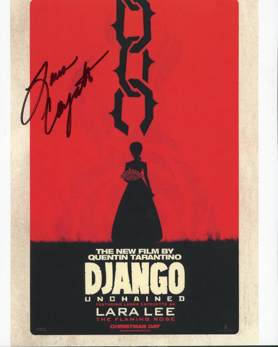Django Unchained Laura Cayouette signed movie poster | EstateSales.org
