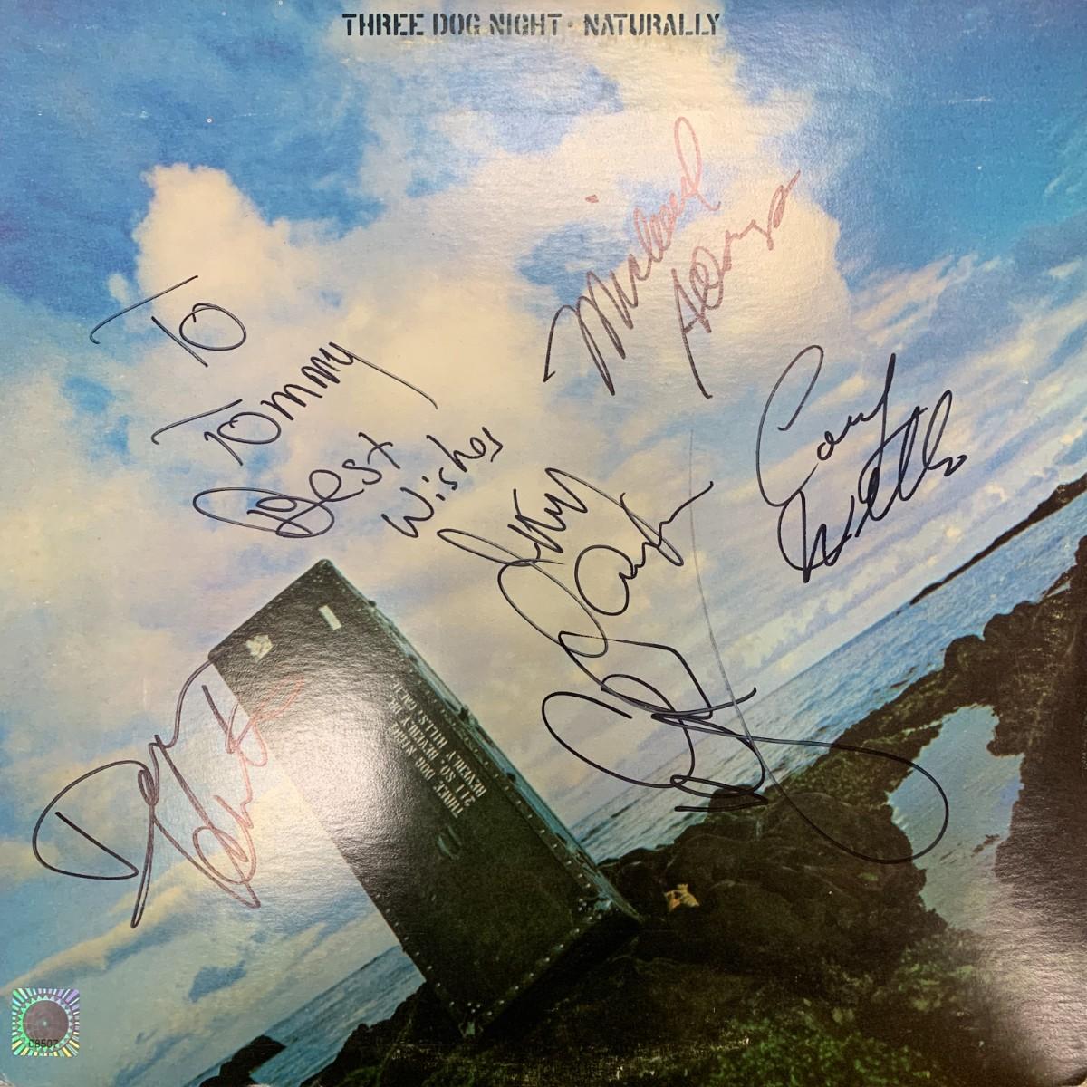 Three Dog Night Naturally signed album | EstateSales.org