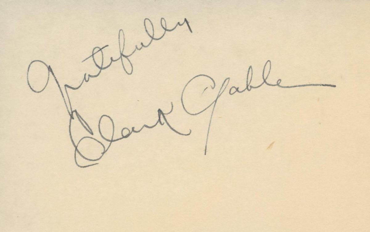 Clark Gable signature cut | EstateSales.org
