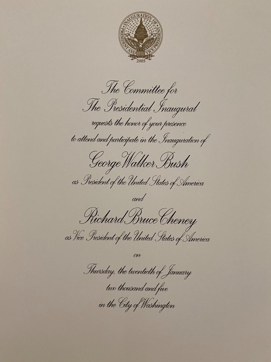 Bush, Cheney 2005 Inauguration Invitation | EstateSales.org