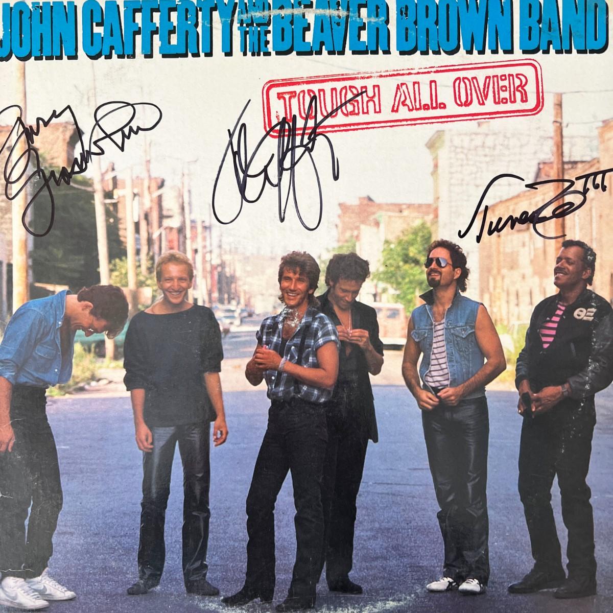 John Cafferty And The Beaver Brown Band Tough All Over signed album ...