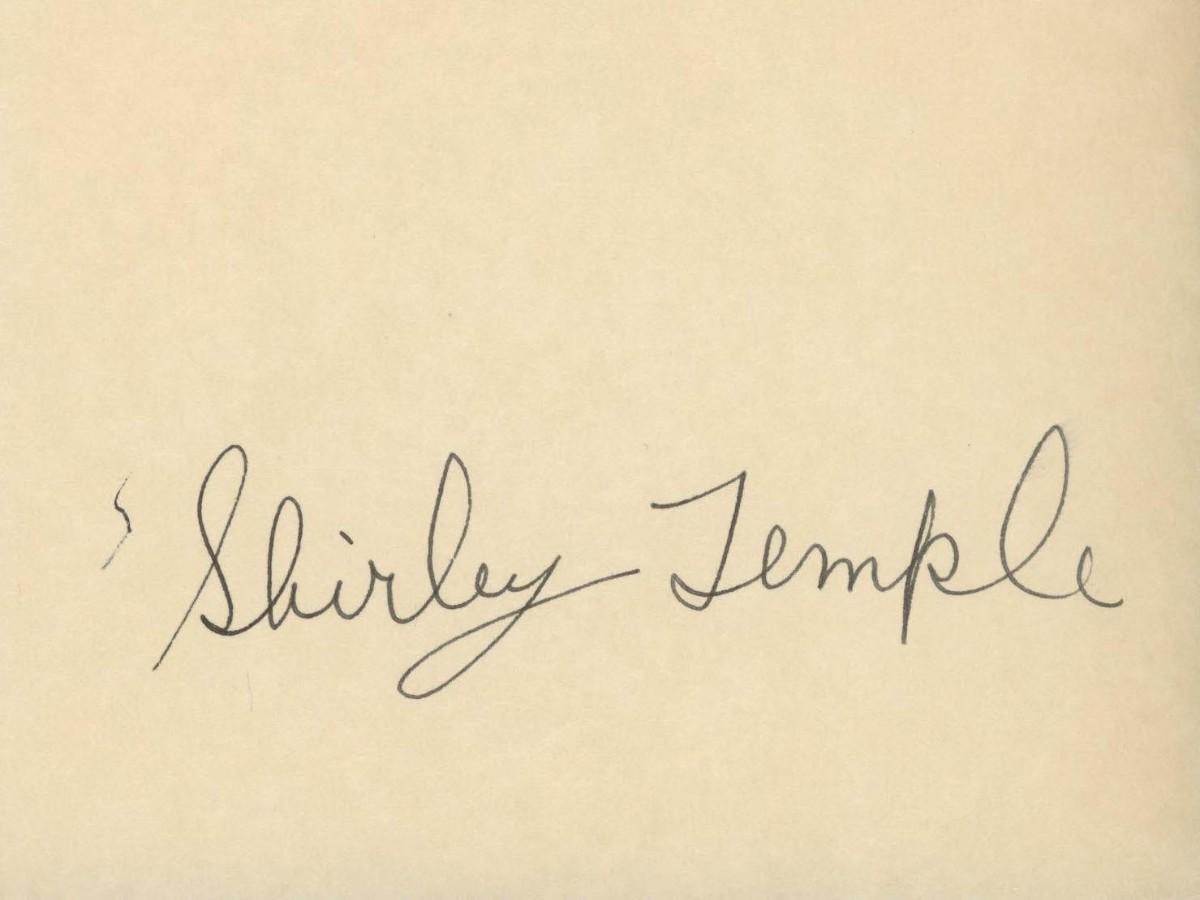 Shirley Temple signature cut | EstateSales.org