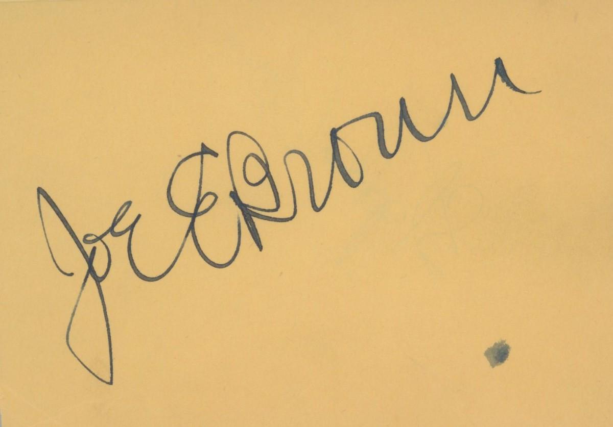 Joe E. Brown signature cut | EstateSales.org