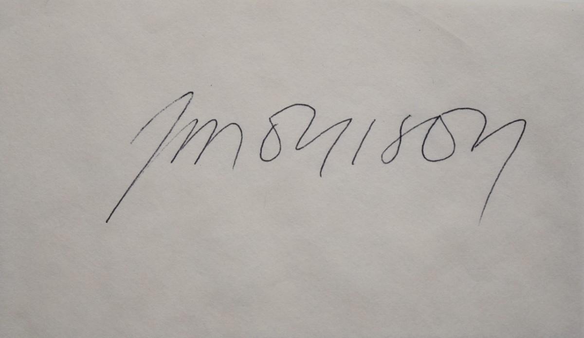 Jim Morrison signature slip | EstateSales.org