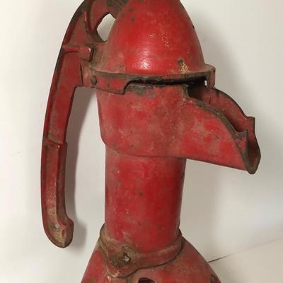 LOT 87M: Vintage Red Hand Pump & Fire Equipment | EstateSales.org