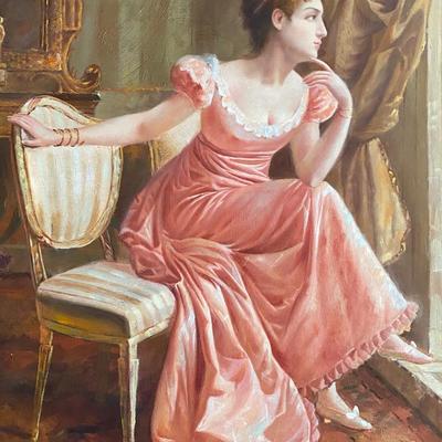 LOT 42C: Ornately Framed Vittorio Reggiani Print | EstateSales.org