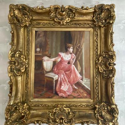 LOT 42C: Ornately Framed Vittorio Reggiani Print | EstateSales.org