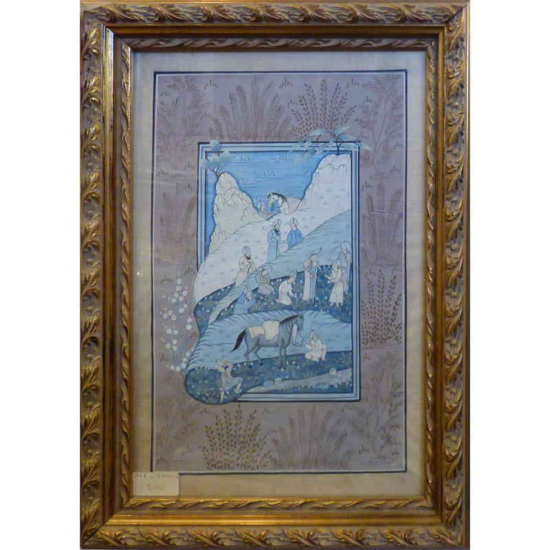 Original Indian Minatory Painting on silk, 16" x 21" , Market Price ...