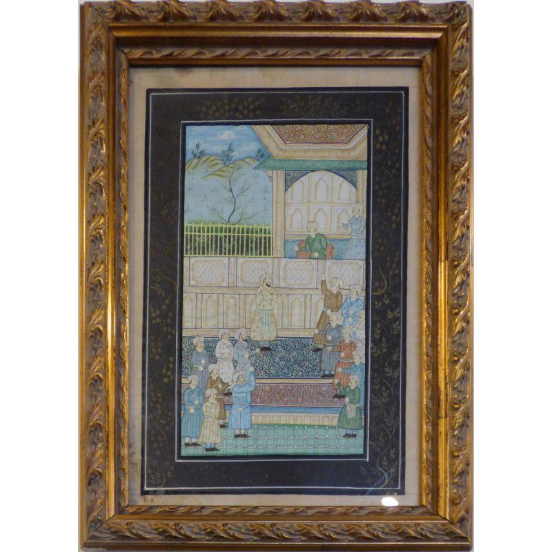 Original Indian Minatory Painting on silk,Â 16" x 21" , MarketÂ PriceÂ ...