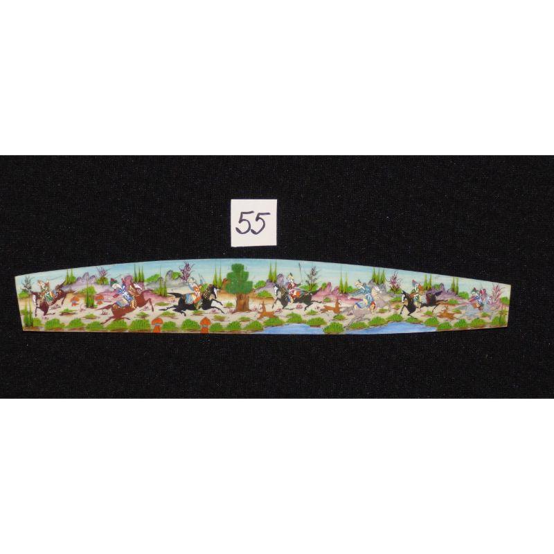 Antique Persian Miniature on Bone Painting, Fine Art Handmade, about 8 ...