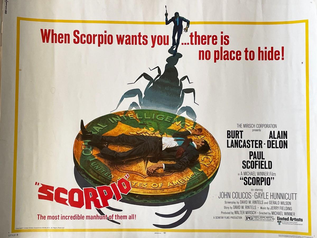 Scorpio 1973 vintage movie poster | EstateSales.org