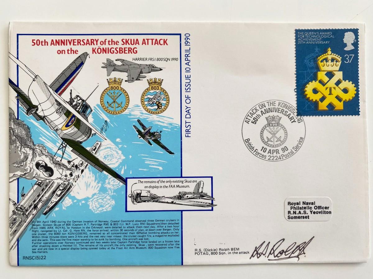 WWII 50th Anniversary of the Skua Attack on the Königsberg R.S. Rolph ...