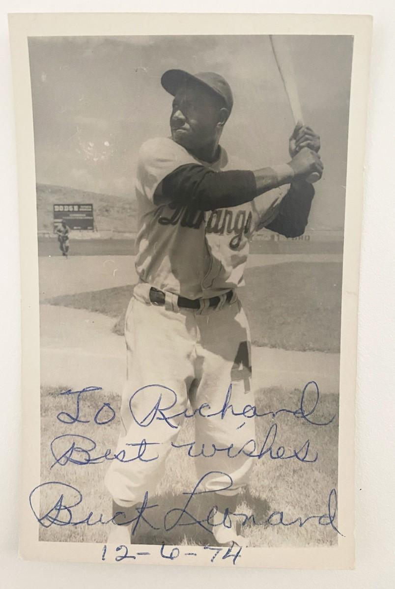 Baseball Player Buck Leonard signed photo postcard | EstateSales.org