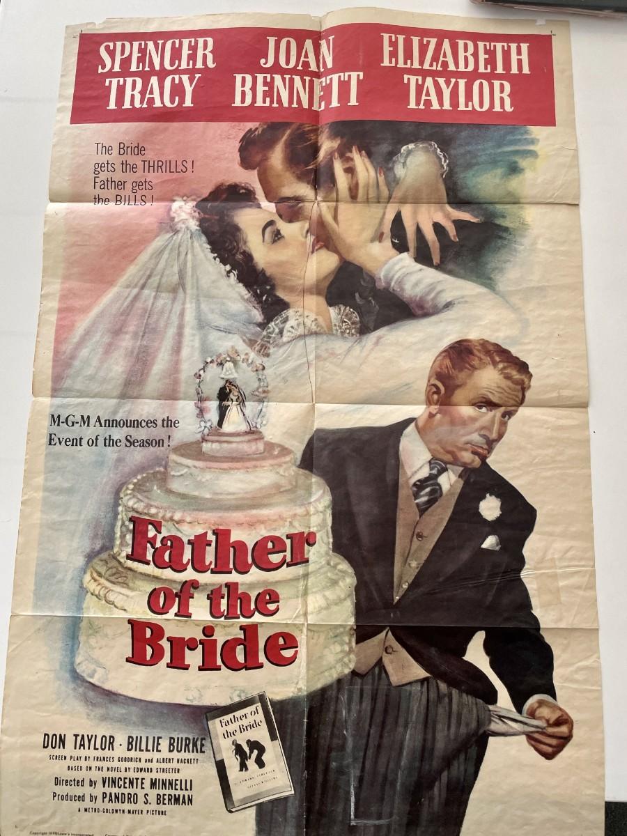 Father of the Bride 1950 vintage movie poster | EstateSales.org