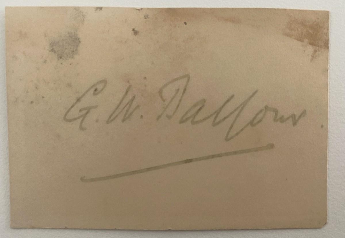 British Politician G.W. Balfour original signature | EstateSales.org