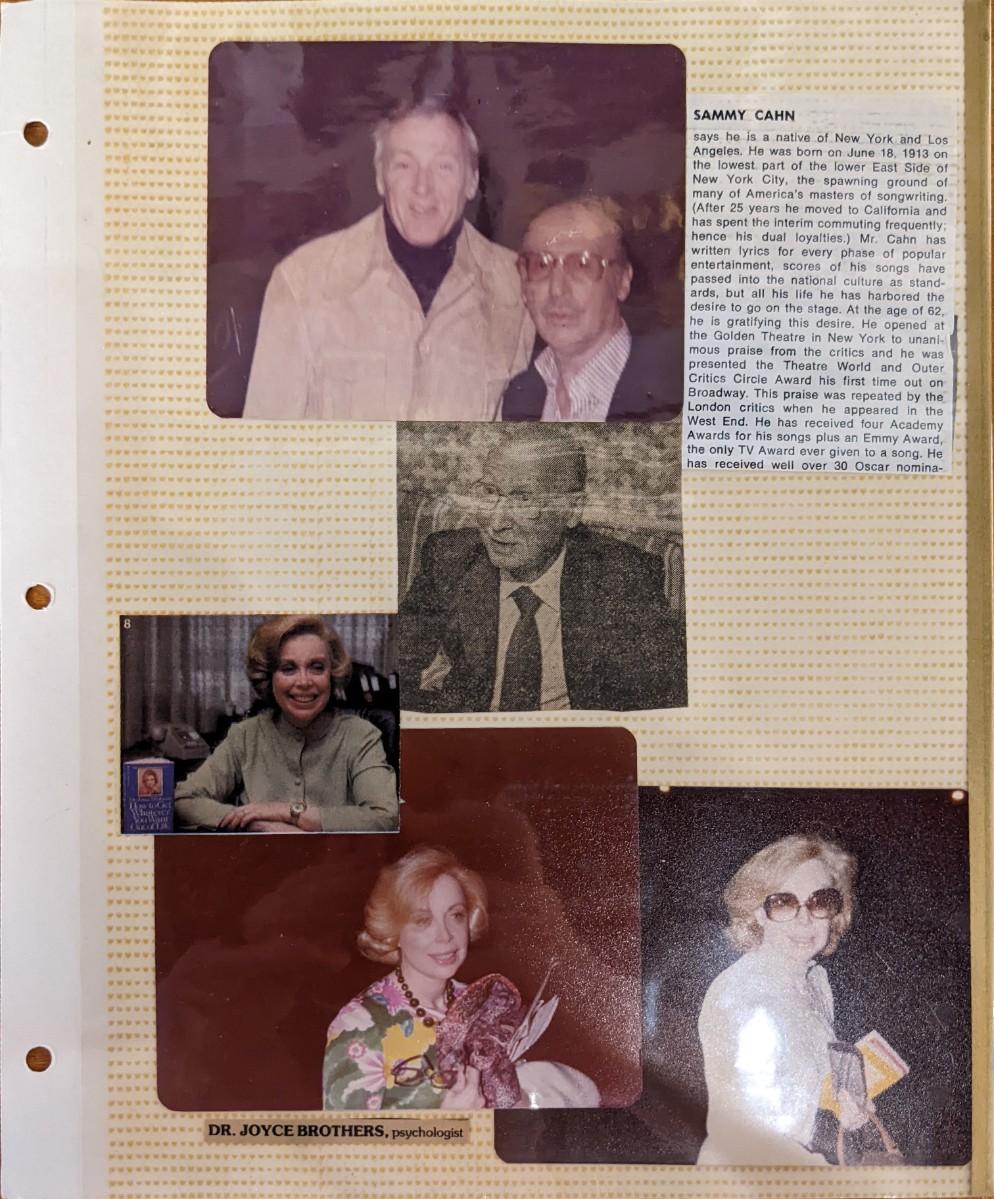 Dr. Joyce Brothers and Sammy Cahn Original Photos | EstateSales.org