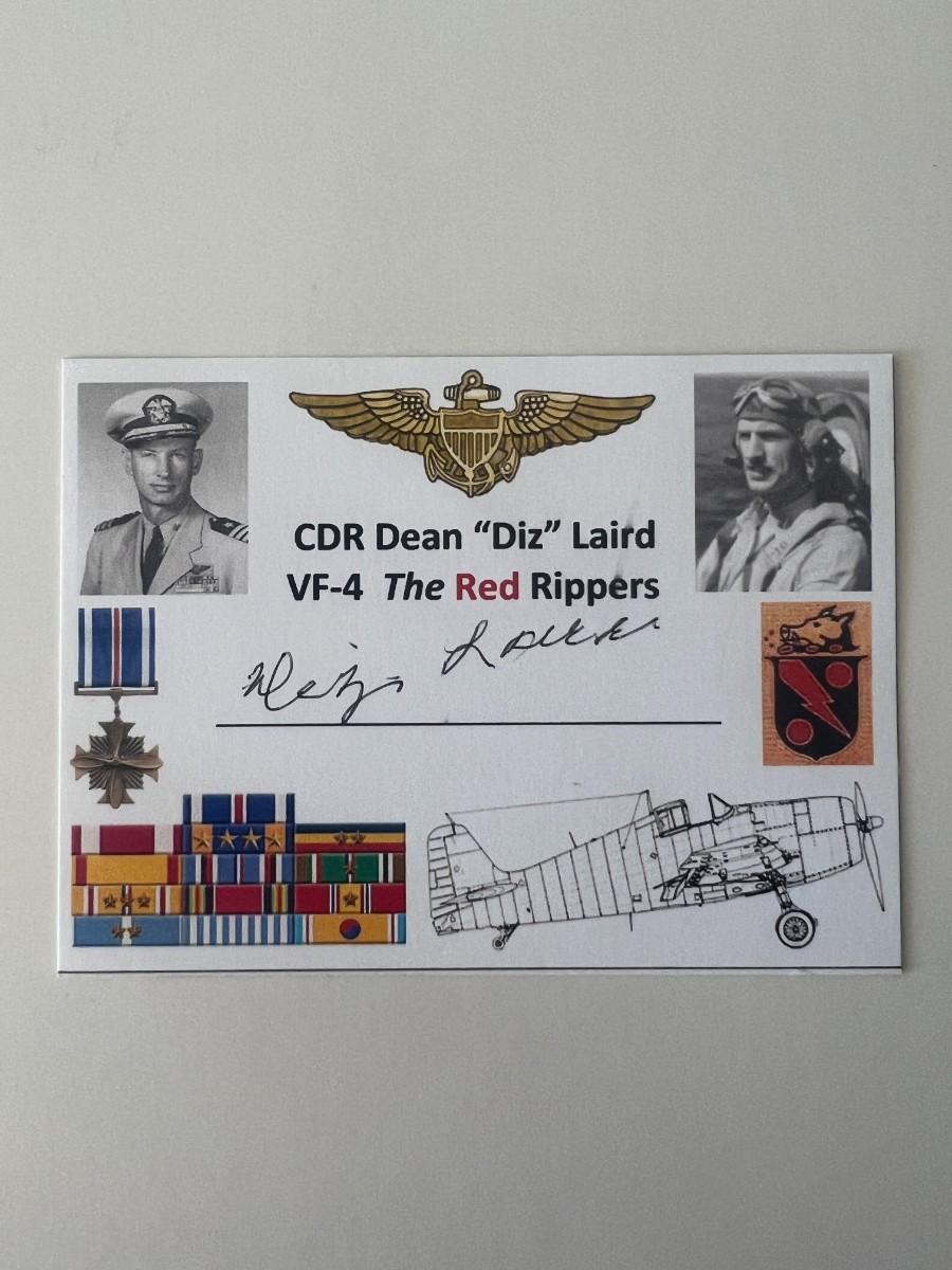 CDR Dean Laird signed autograph card | EstateSales.org