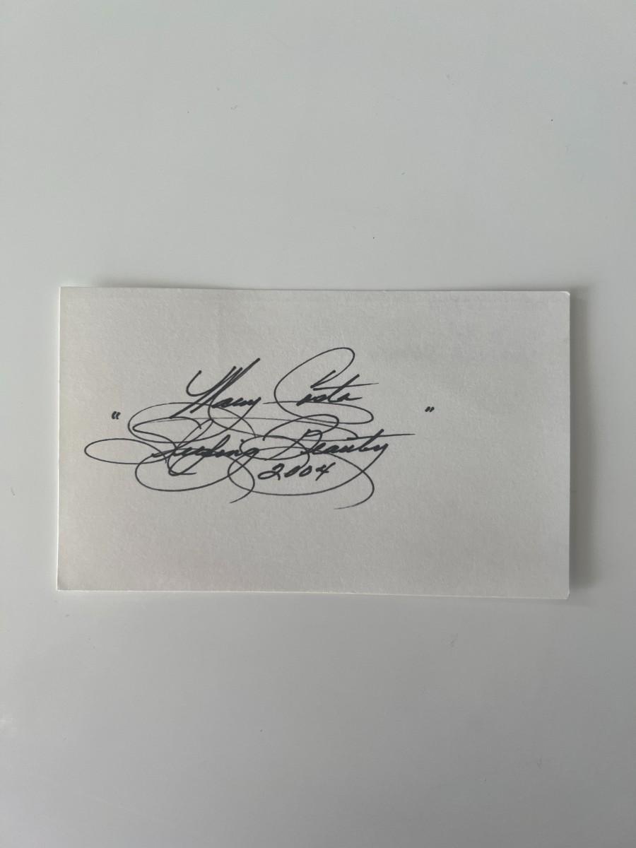 Disney Legend Mary Costa original signature | EstateSales.org