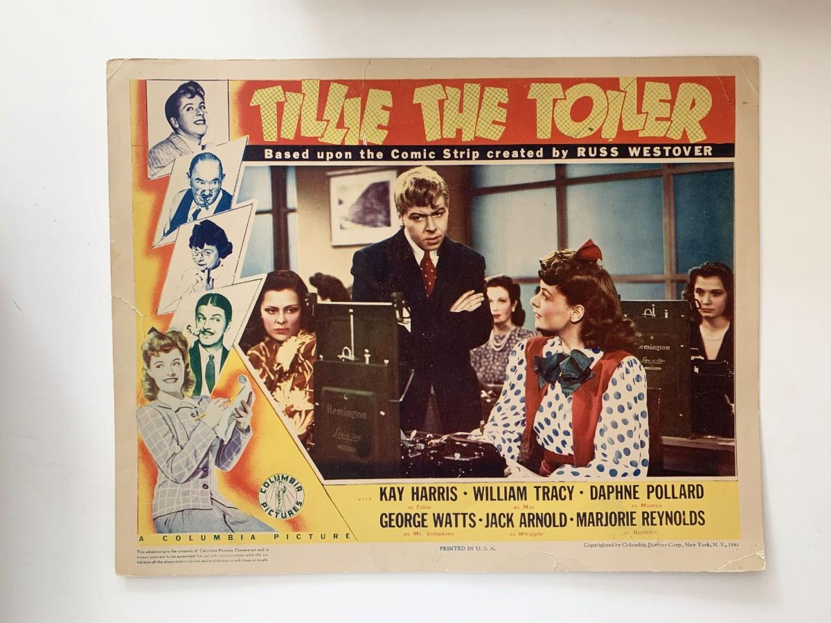 Tillie The Toiler Original 1941 Vintage Lobby Card