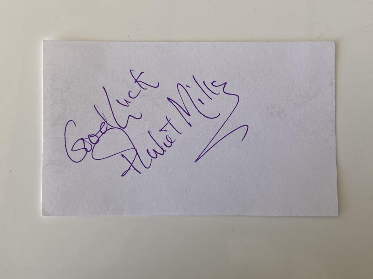 Juliet Mills original signature | EstateSales.org