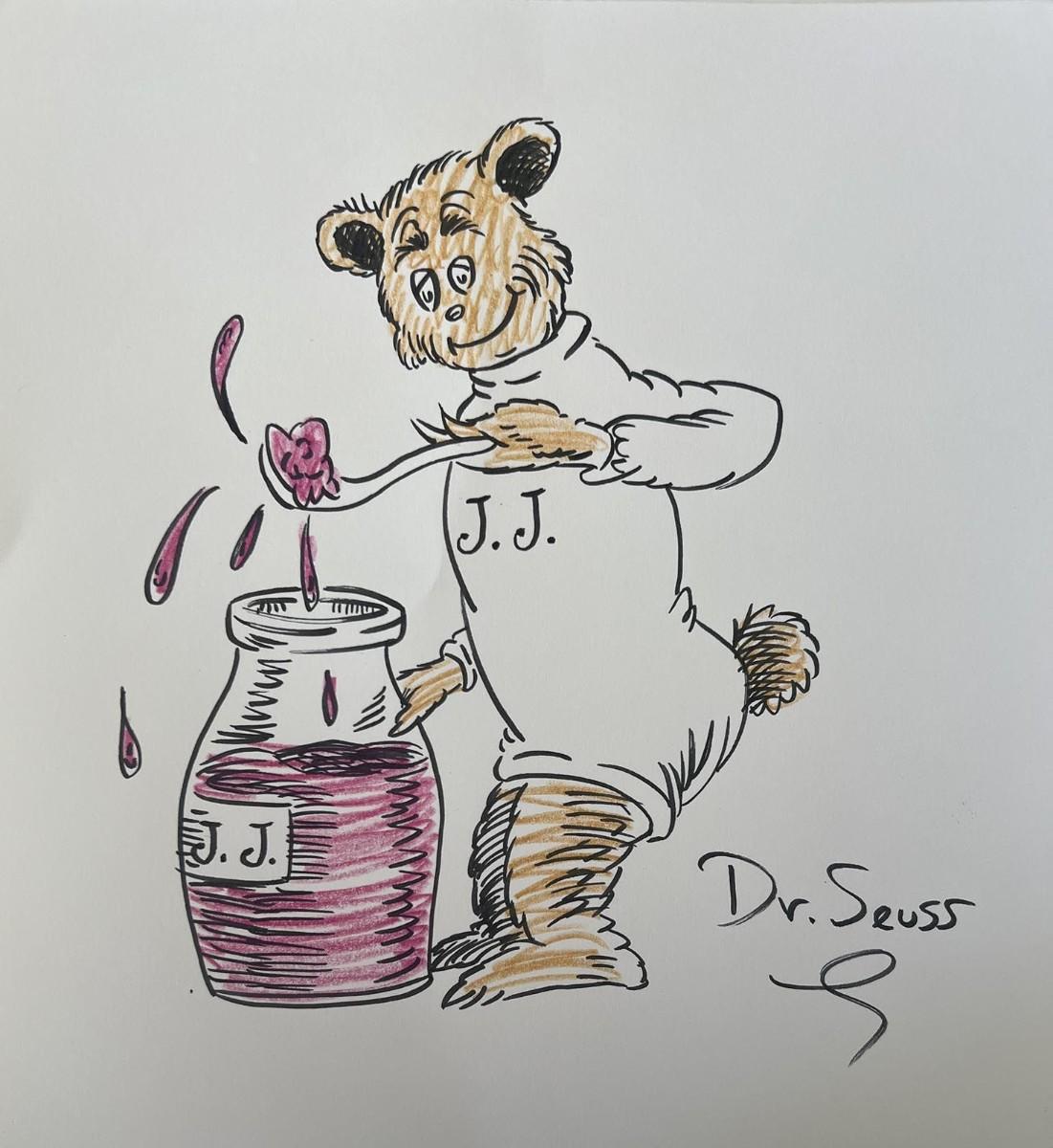 Jerry Jordan Dr. Seuss original signed drawing | EstateSales.org