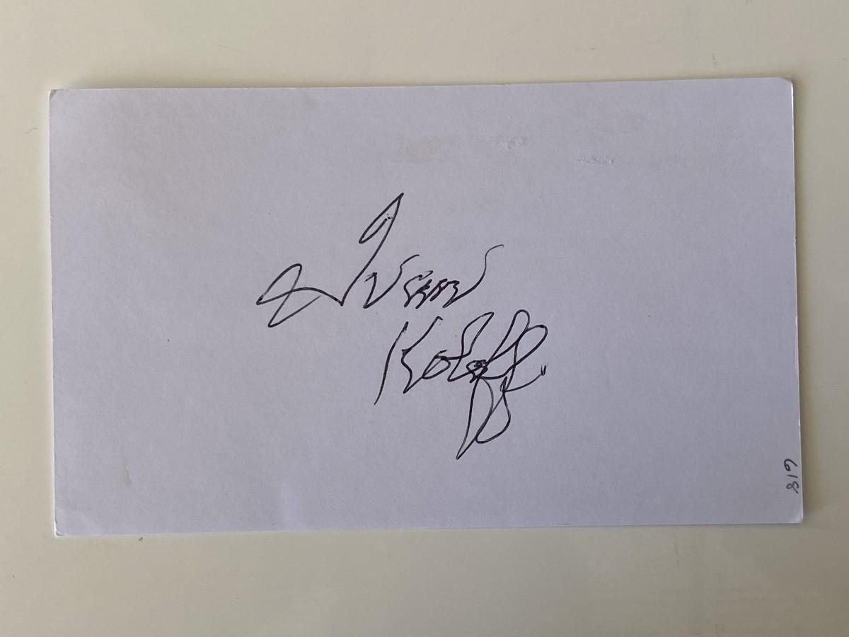 Wrestler Ivan Koloff original signature | EstateSales.org