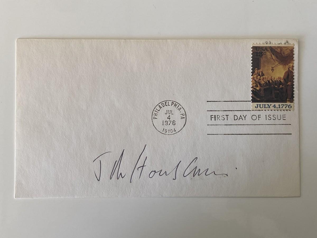 John Houseman signed first day cover | EstateSales.org