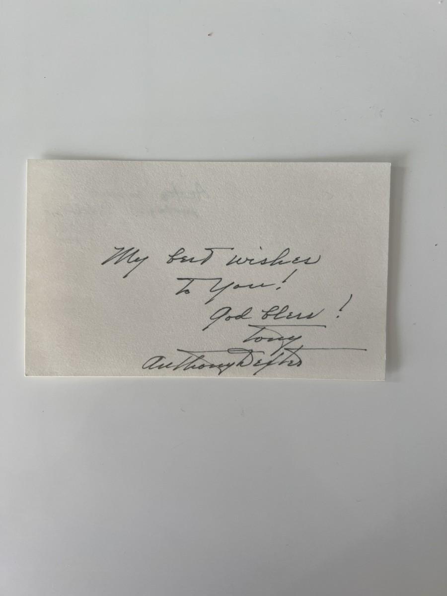 Actor Anthony Dexter original signature | EstateSales.org