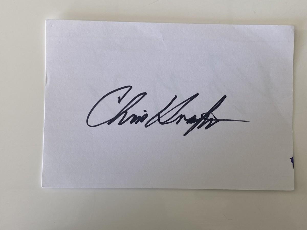 Christopher C. Kraft Jr. original signature | EstateSales.org