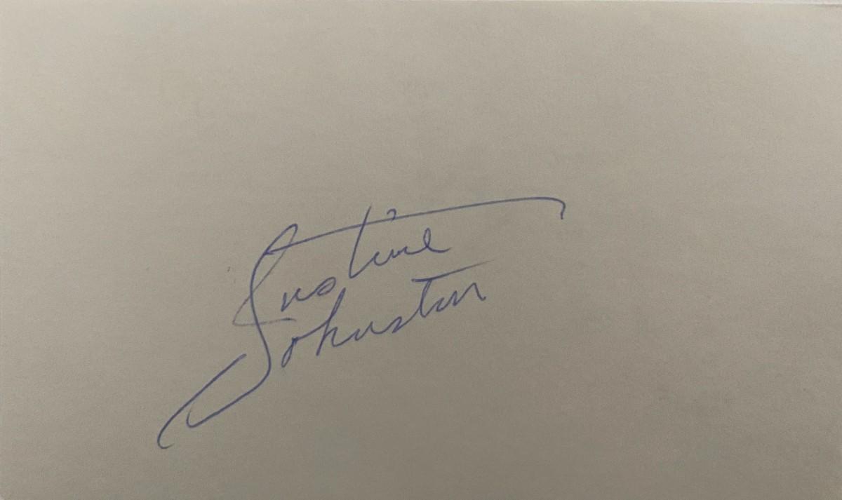 Justine Johnston original signature | EstateSales.org
