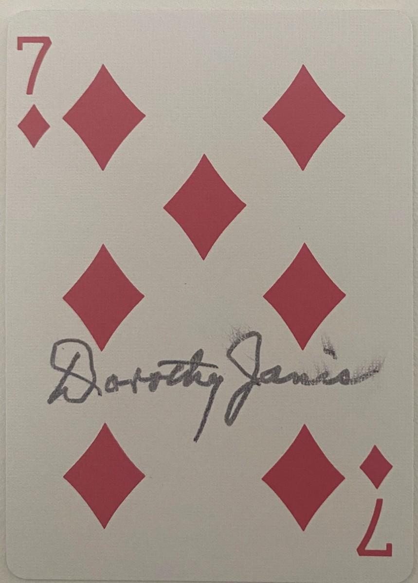 Actress Dorothy Janis signed playing card | EstateSales.org
