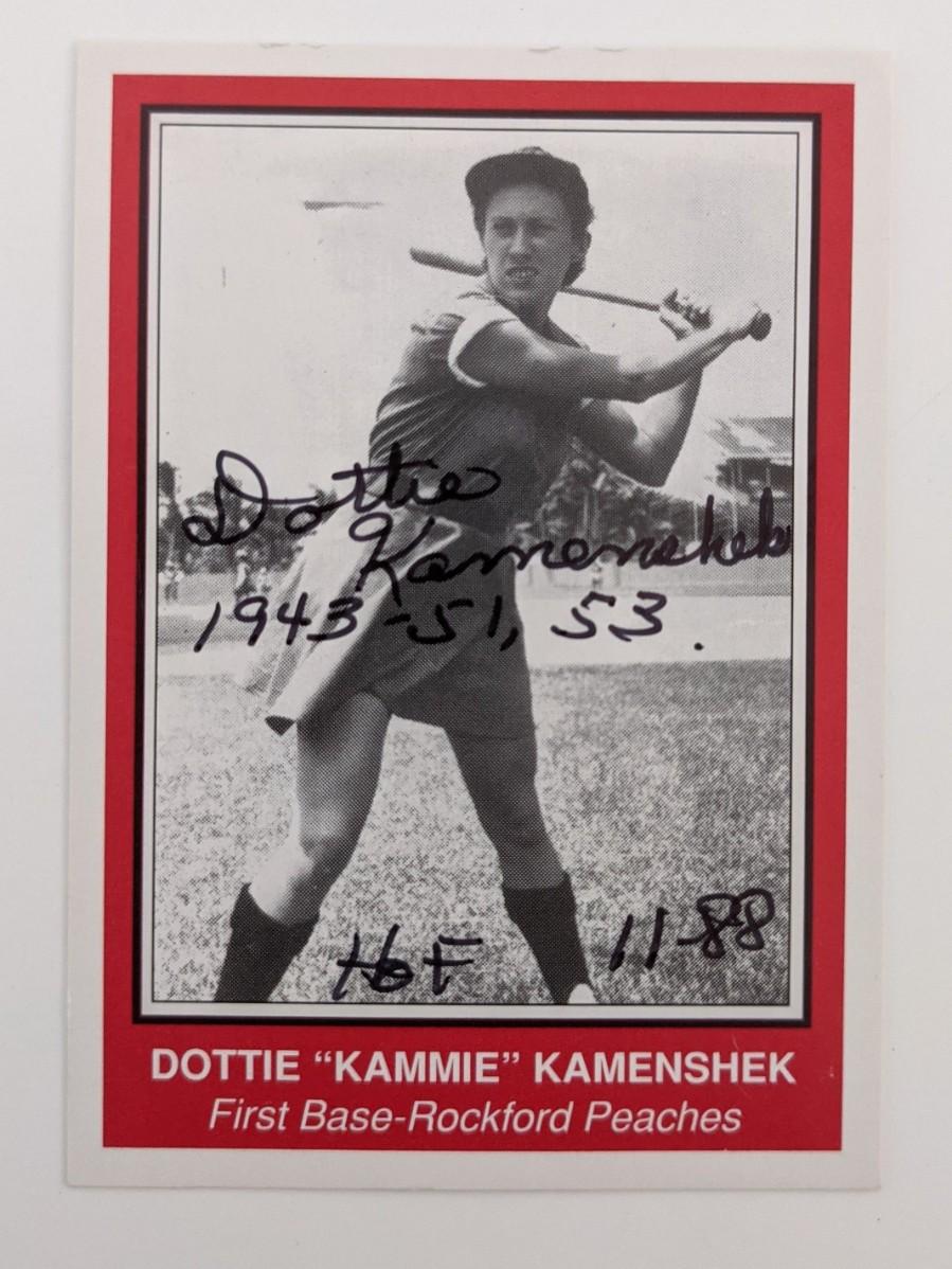 Dottie Kammie Kamenshek Signed Baseball Trading Card | EstateSales.org
