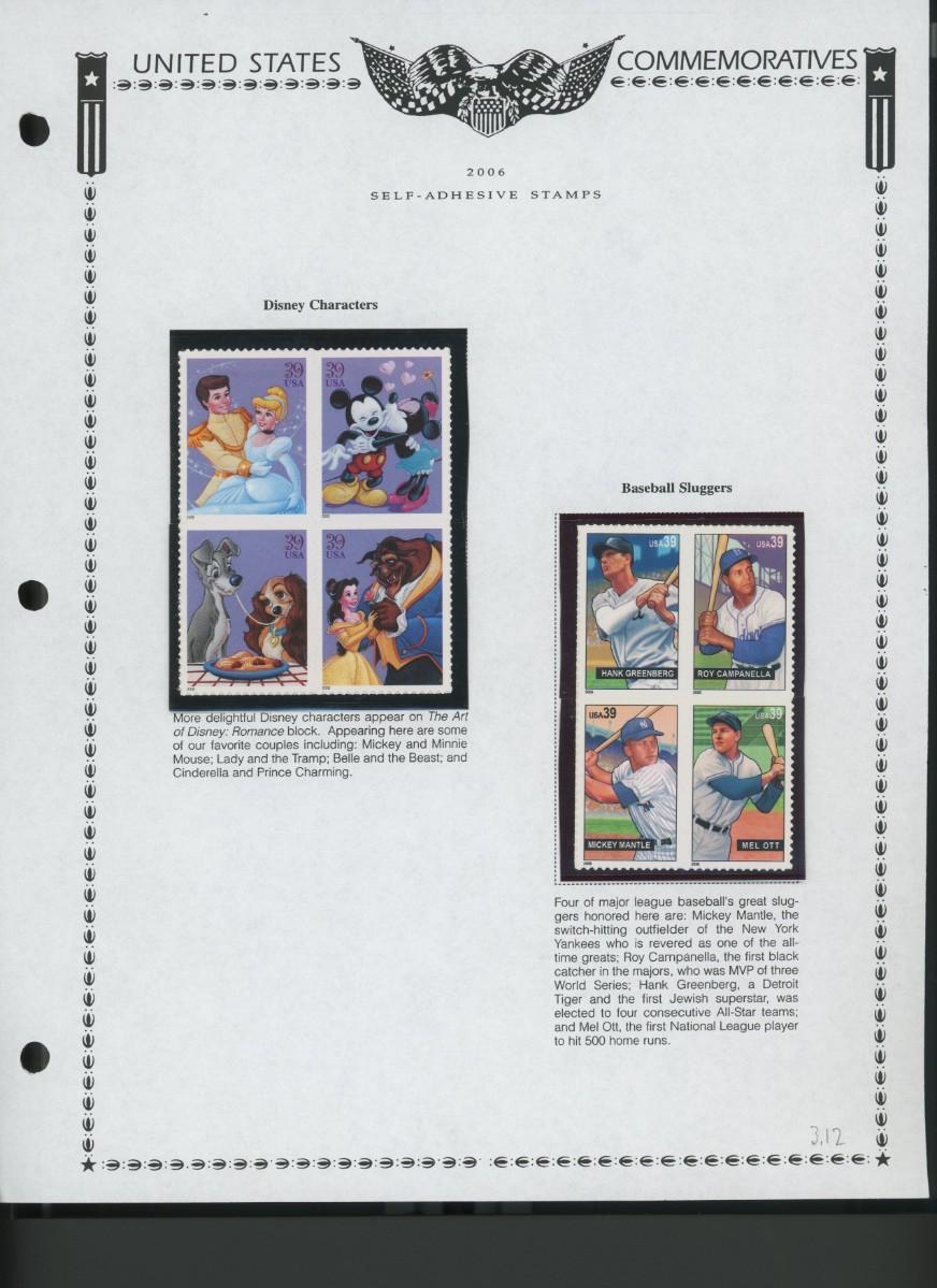2006 United States Self-Adhesive Booklet Stamp Set | EstateSales.org