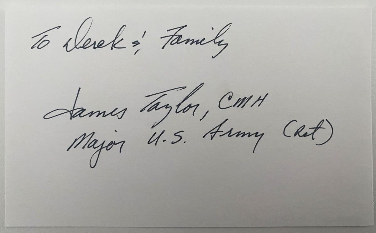 WW2 James Taylor signed note | EstateSales.org