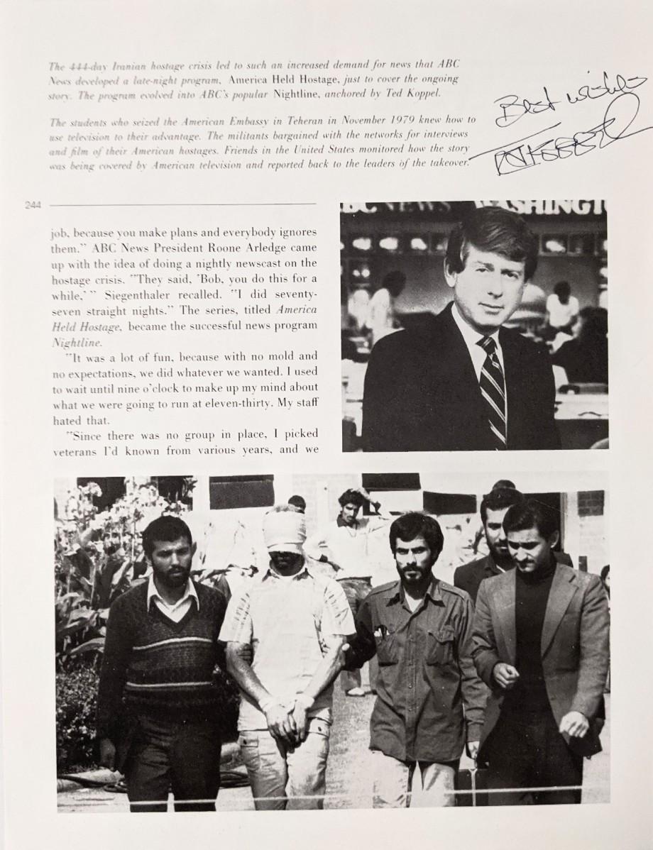 Ted Koppel signed magazine page | EstateSales.org