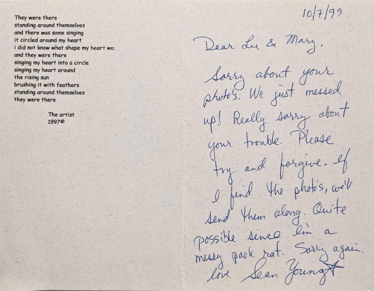 Bladerunner Sean Young signed letter | EstateSales.org