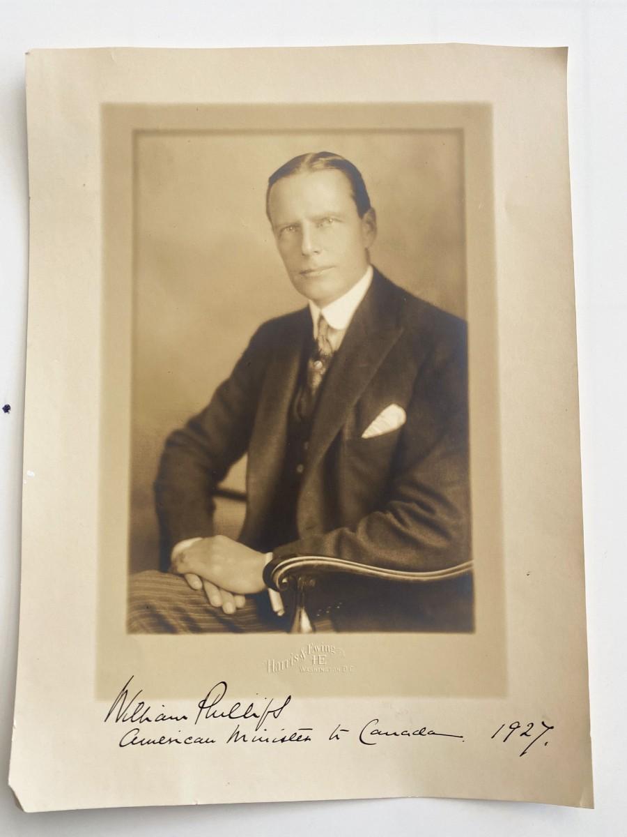 William Phillips 1927 signed photo | EstateSales.org