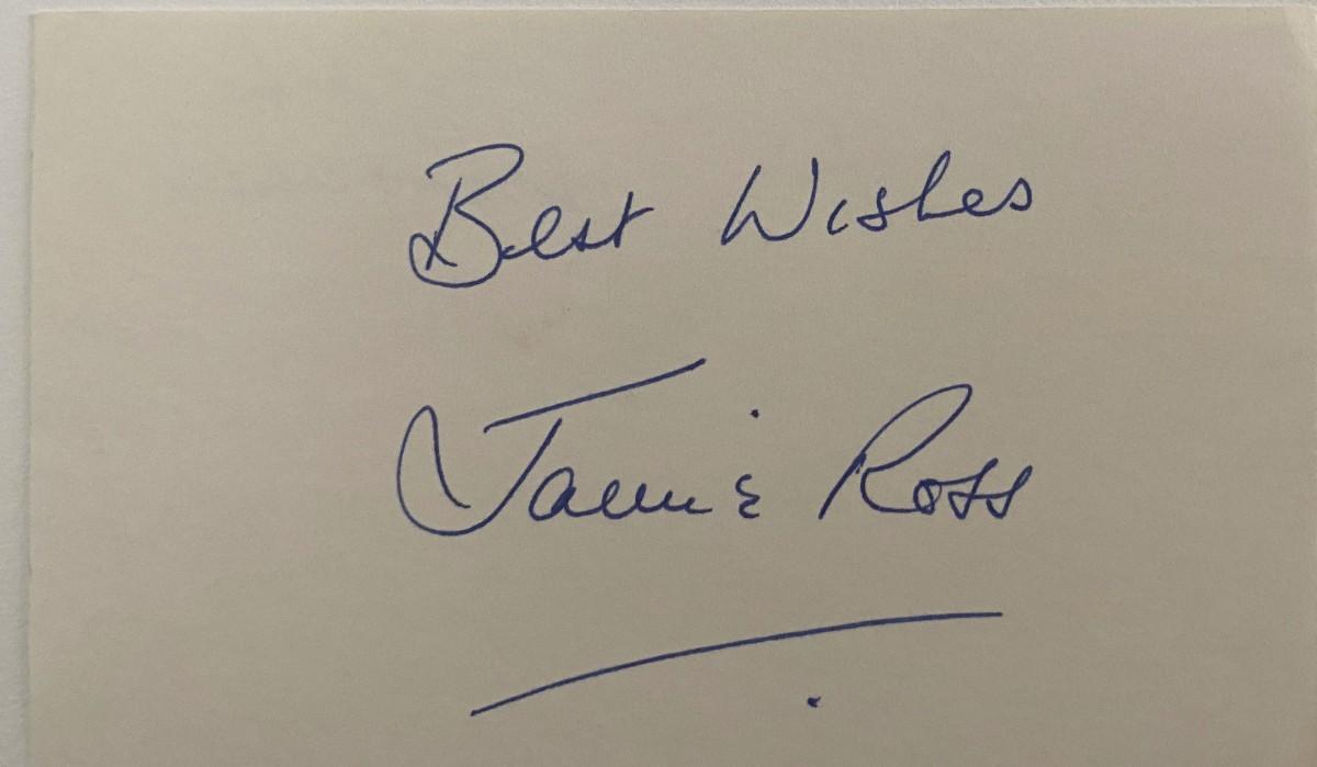 Jamie Ross orignal signature | EstateSales.org