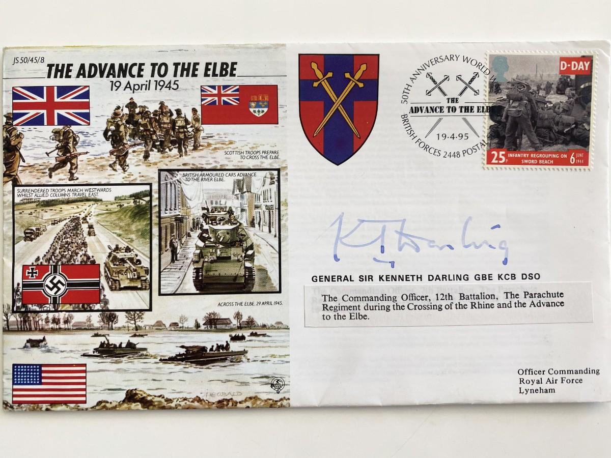General Kenneth Darling signed 50th Anniversary WW2 Cover JS50/45/8 The ...